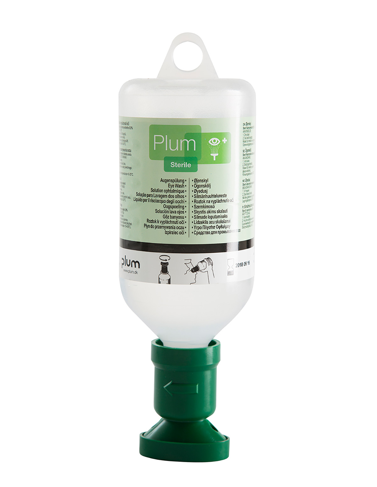 Plum Augenspülflasche mit 500ml Kochsalzlösung