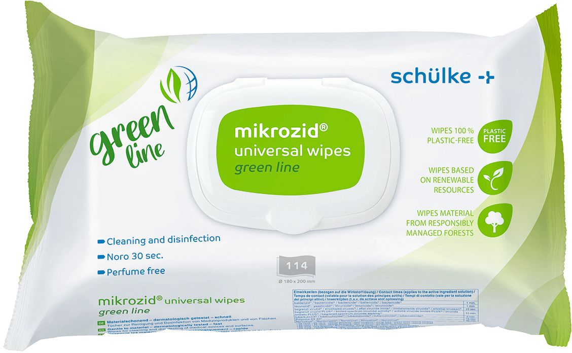 mikrozid universal wipes green line | WiBU