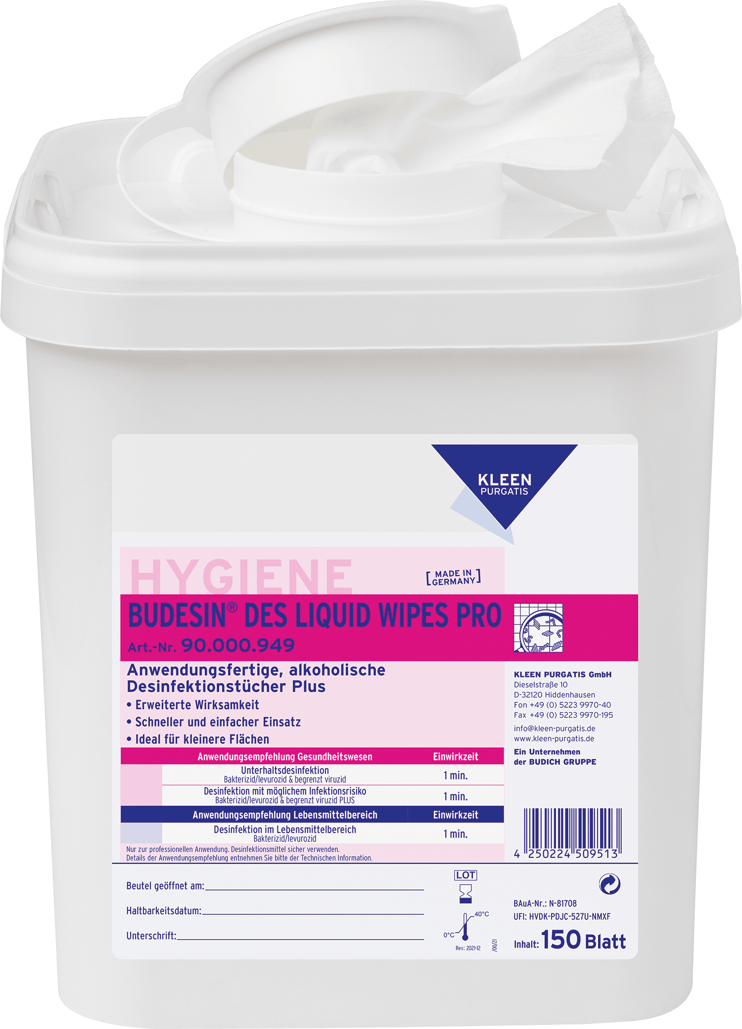 Budesin des liquid wipes pro | WiBU